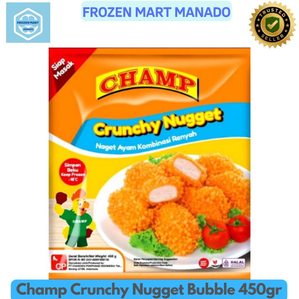 Jual Champ Crunchy Nugget Bubble 450gr - Frozen Mart Manado (Frozen ...
