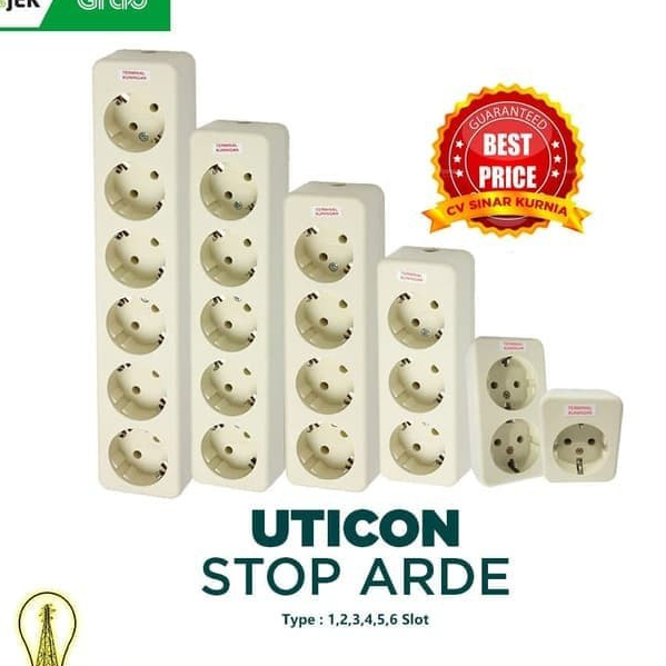 Jual Stop Kontak UTICON Stop Arde 1/2/3/4/5/6 Lubang | ST118/ST128/ST138/ST148/ST158/ST168 ...