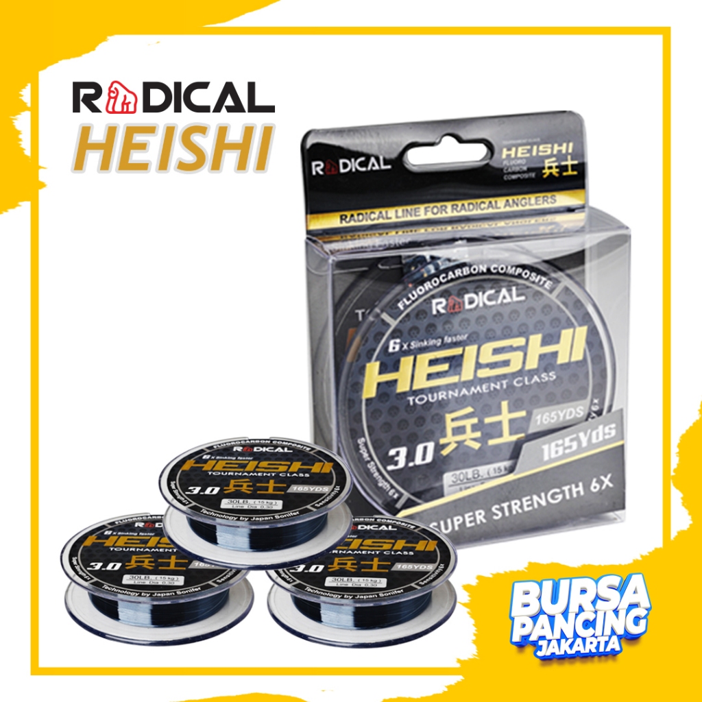 Jual RADICAL Senar Pancing HEISHI 150M Tali Pancing Nylon Monofilament ...