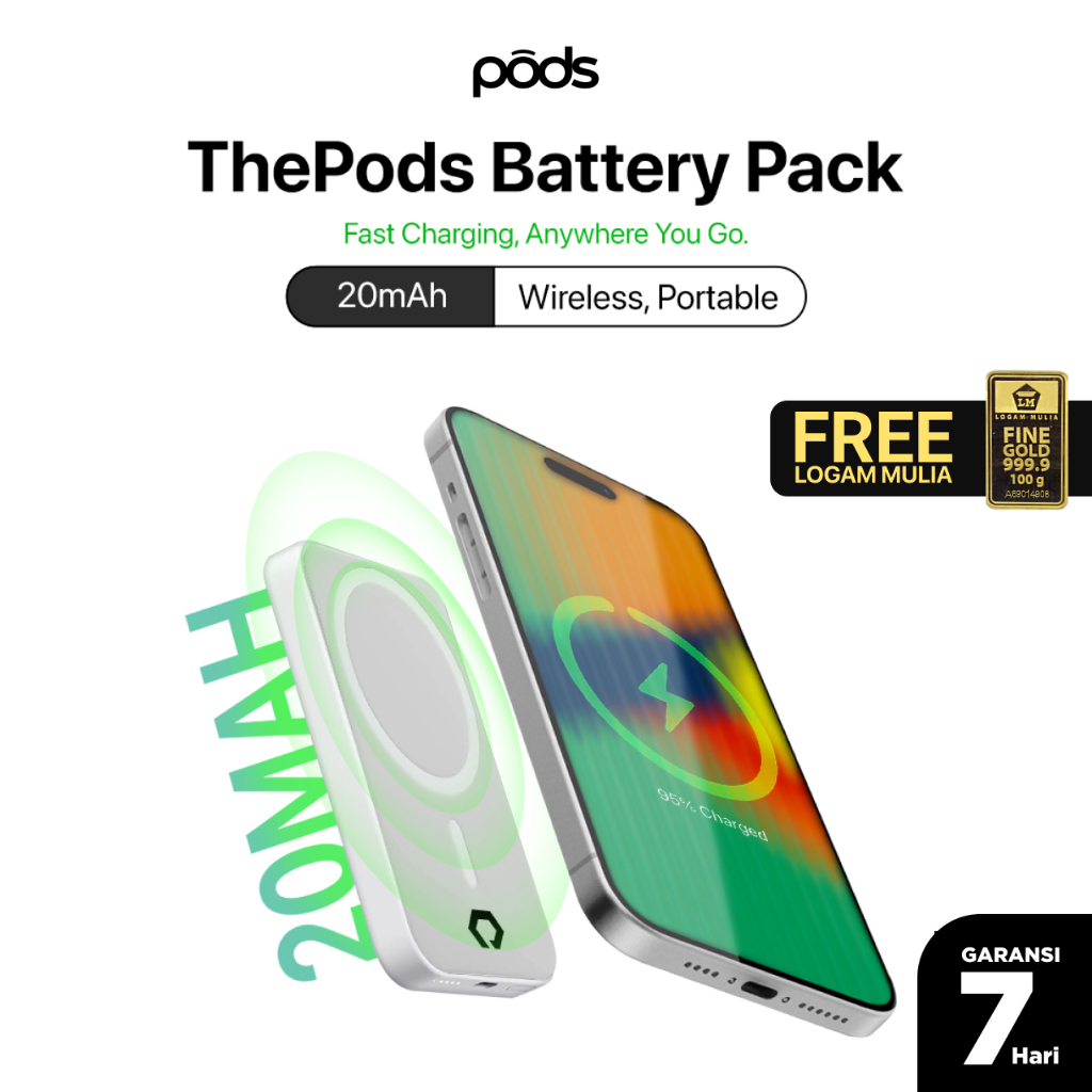 Jual Power Battery Pack Wireless Charger - Powerbank Wireless Fast ...