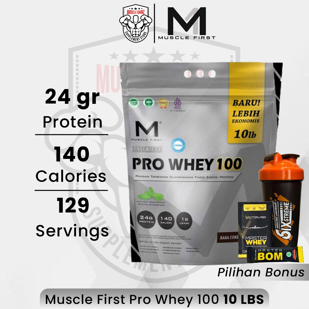 Jual Muscle First Pro Whey 100 10lbs M1 Whey Protein Susu Protein ...