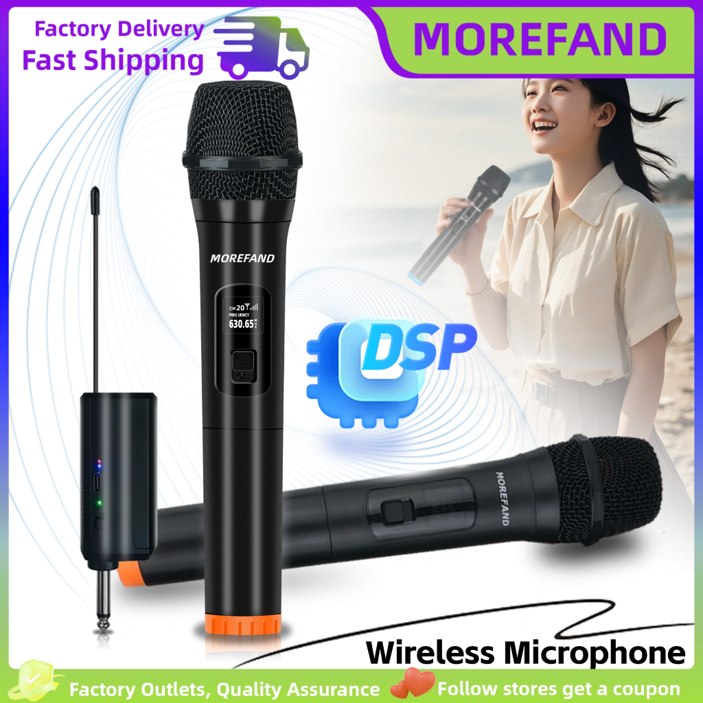 Jual Microphone Wireless Mikrofon mic wireless Tanpa Kabel Frekuensi ...