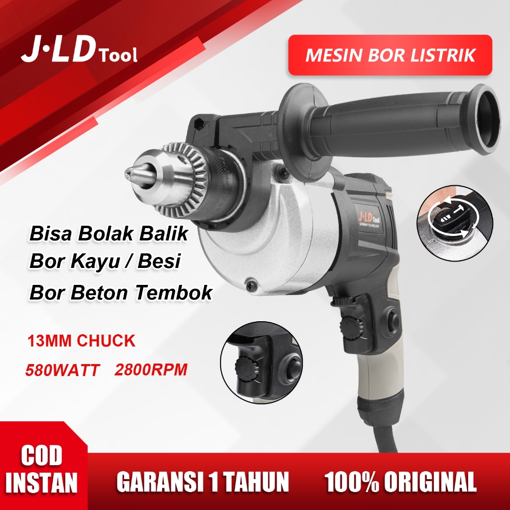 Jual JLD Mesin bor Impact 13mm Bor tangan listrik 580W Bor beton JLD original asli J13-2 Impact ...