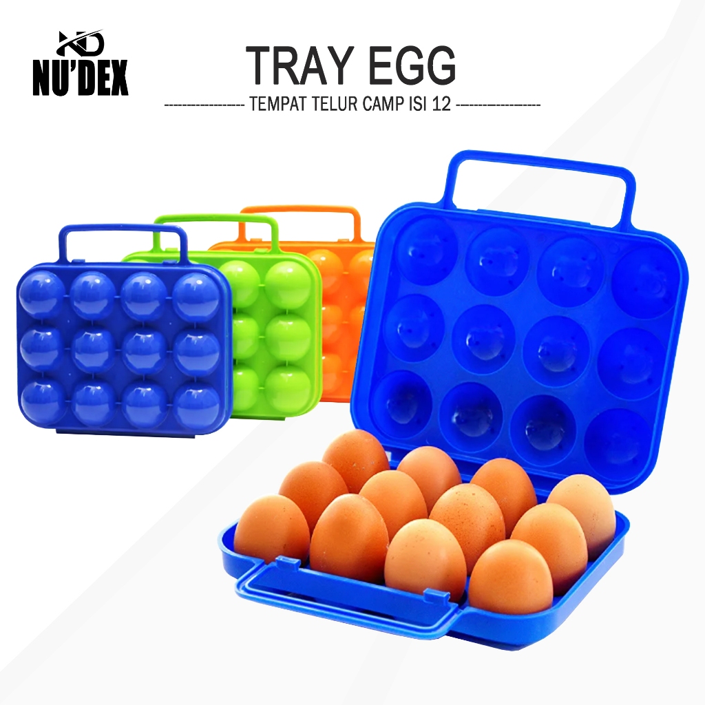 Jual tempat telur portable isi 12 pcs tray egg outdoor tempat pelindung ...
