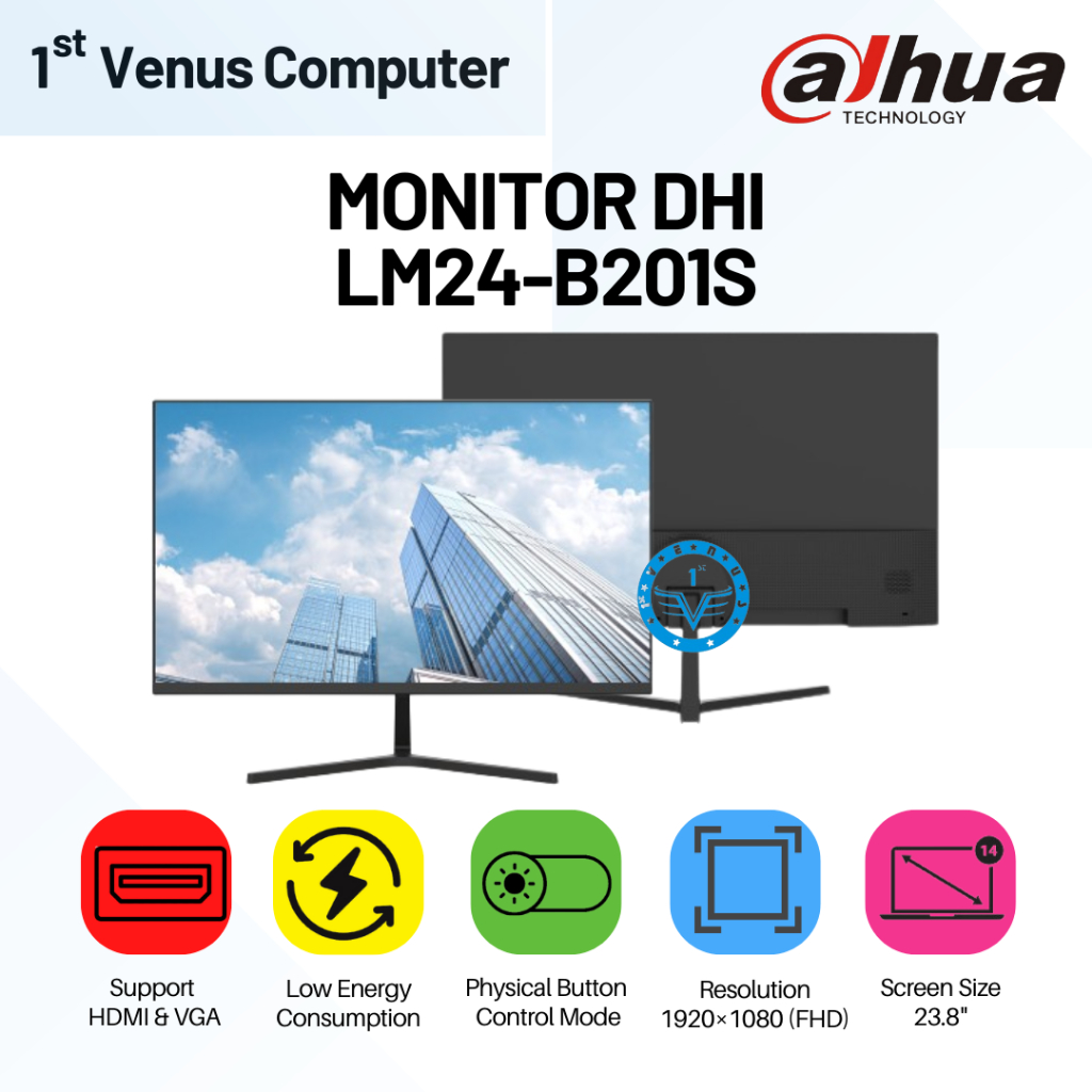 Jual Monitor LED Dahua 24" DHI-LM24-B201S FHD 100Hz IPS HDMI Garansi Resmi | Shopee Indonesia