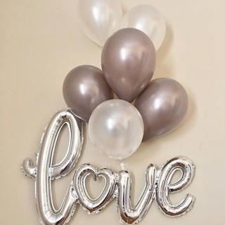 Jual Paket 1 set balon foil love sambung + balon latex tema wedding ...