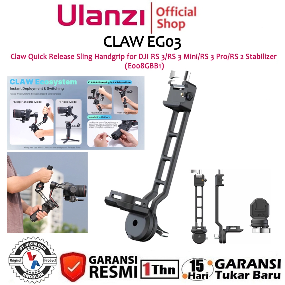 Jual Ulanzi CLAW EG03 Quick Release Sling Handgrip for DJI RS 3 Stabillizer | Shopee Indonesia