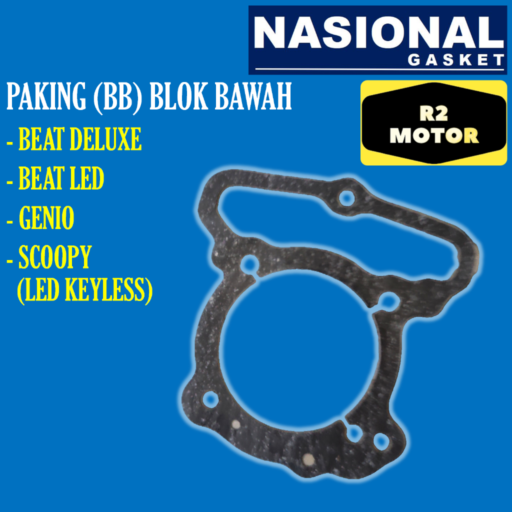 Jual NGI GASKET PAKING BB BURING BLOK BAWAH BEAT DELUXE GENIO SCOOPY ...