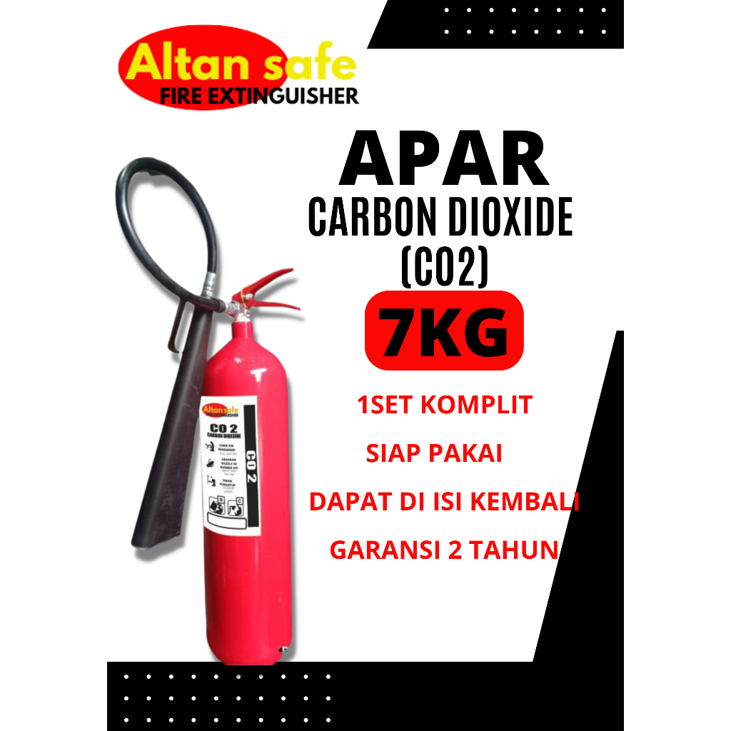 Jual APAR 7kg ALTAN safe Portable co2 Set Komplit Tabung Alat Pemadam ...