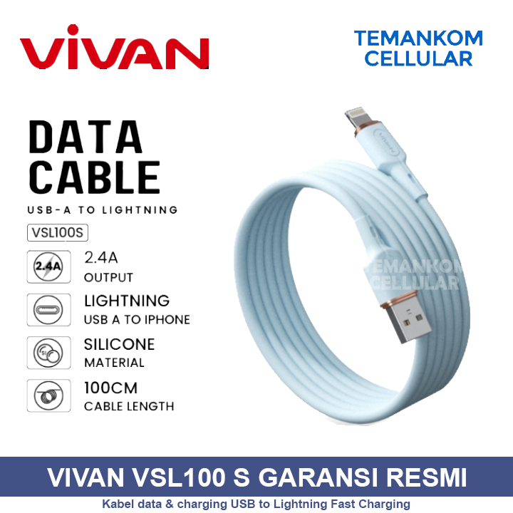 Jual Kabel Vivan USB To Lightning VSL100S Lightning Cable Garansi RESMI ...