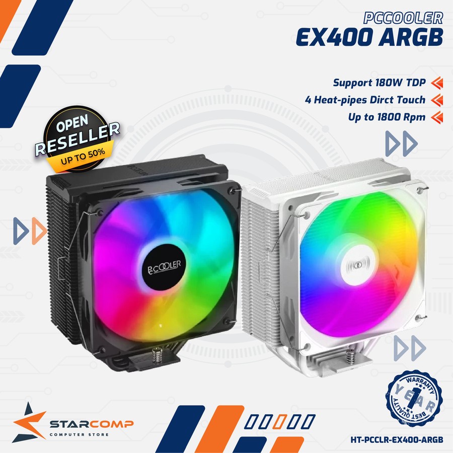 Jual PCCOOLER PALADIN EX400 ARGB CPU COOLER HEATSINK PC COOLER EX 400 ...