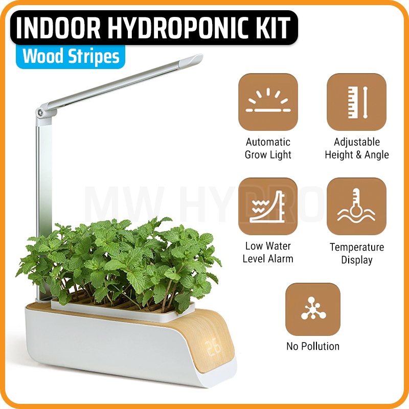 Jual Indoor Mini Hydroponic Kit with Automatic Timer Grow Light, Wood ...