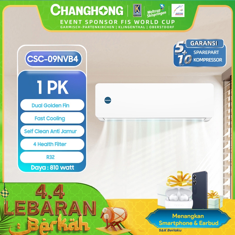 Jual Changhong AC Split 1 PK STANDARD R32 - CSC-09NVB4 [INDOOR + OUTDOOR UNIT ONLY] | Shopee ...