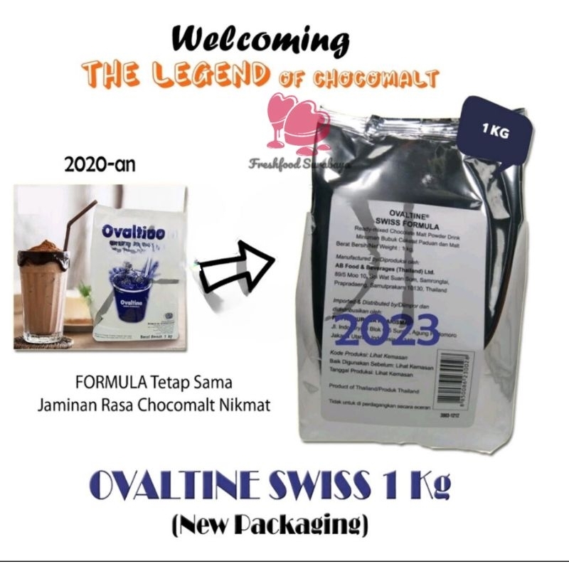 Jual Ovaltine swiss formula kemasan baru 1kg | Shopee Indonesia