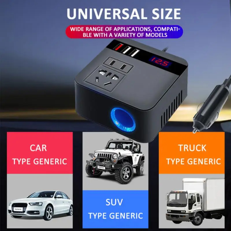 Jual Power Inverter Mobil 100watt 12/24Volt dengan Cigaretter Plug ...