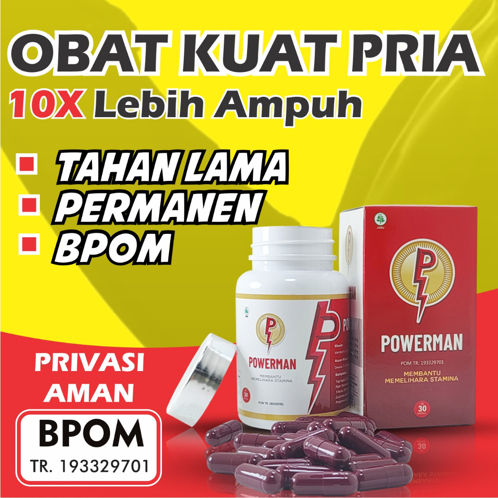 Jual POWERMAN BPOM OBAT KUAT PRIA ORIGINAL100% OBAT TAHAN LAMA OBAT OLES PRIA DEWASA OBAT ...