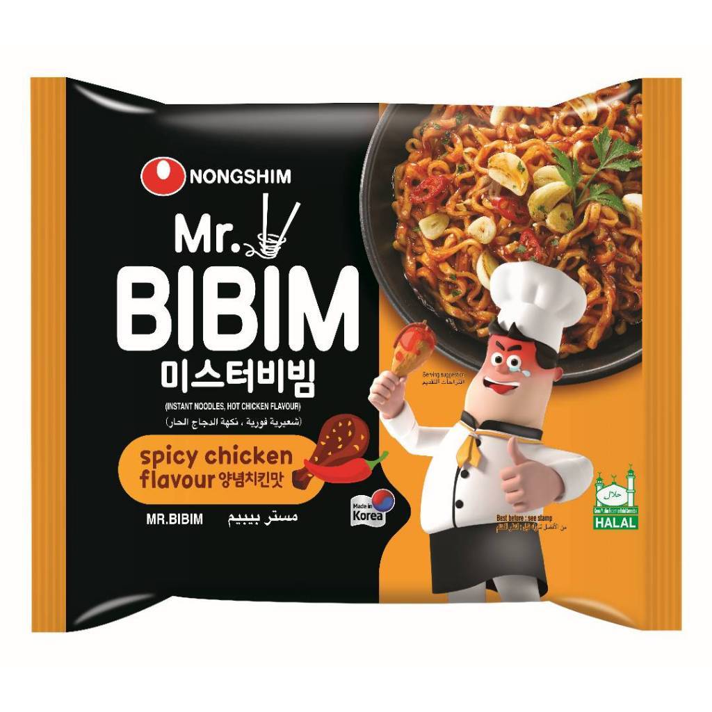 Jual NONGSHIM Mr Bibim Spicy Chicken /Mie Goreng Korea Instant Noodle 148gr | Shopee Indonesia