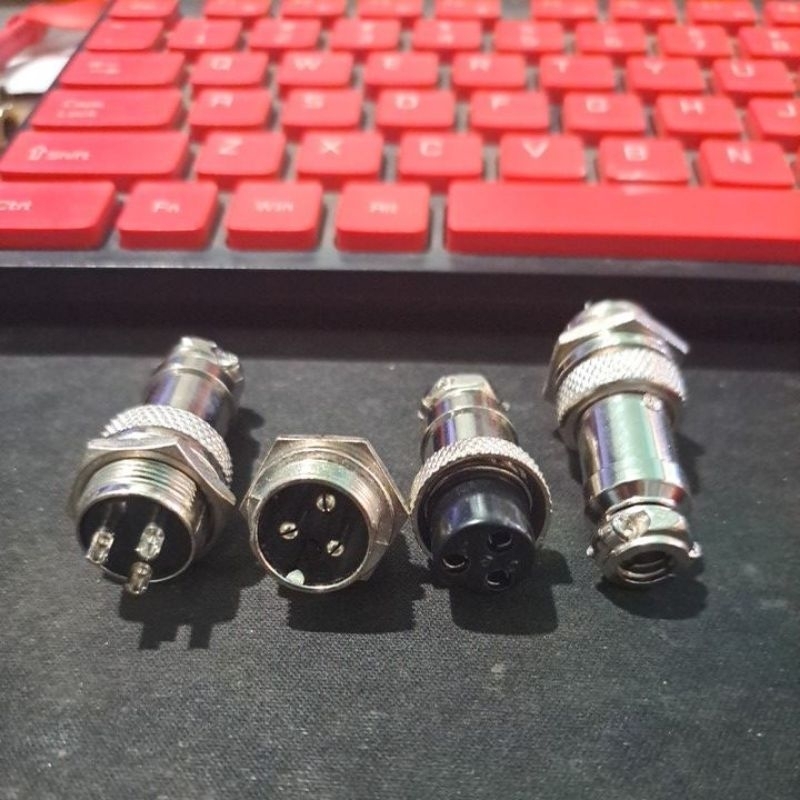 Jual Aviation Plug Connector Konektor CB GX16 2 3 Pin Male Female | Shopee Indonesia