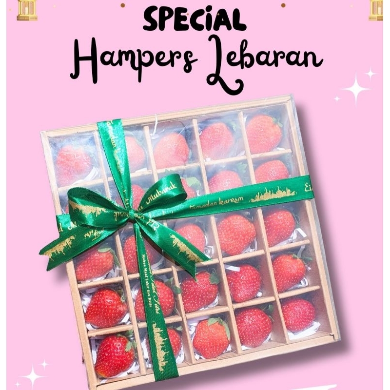 Jual Hampers Strawberry Big Box isi 25 Buah besar Grade A -+500gr ...