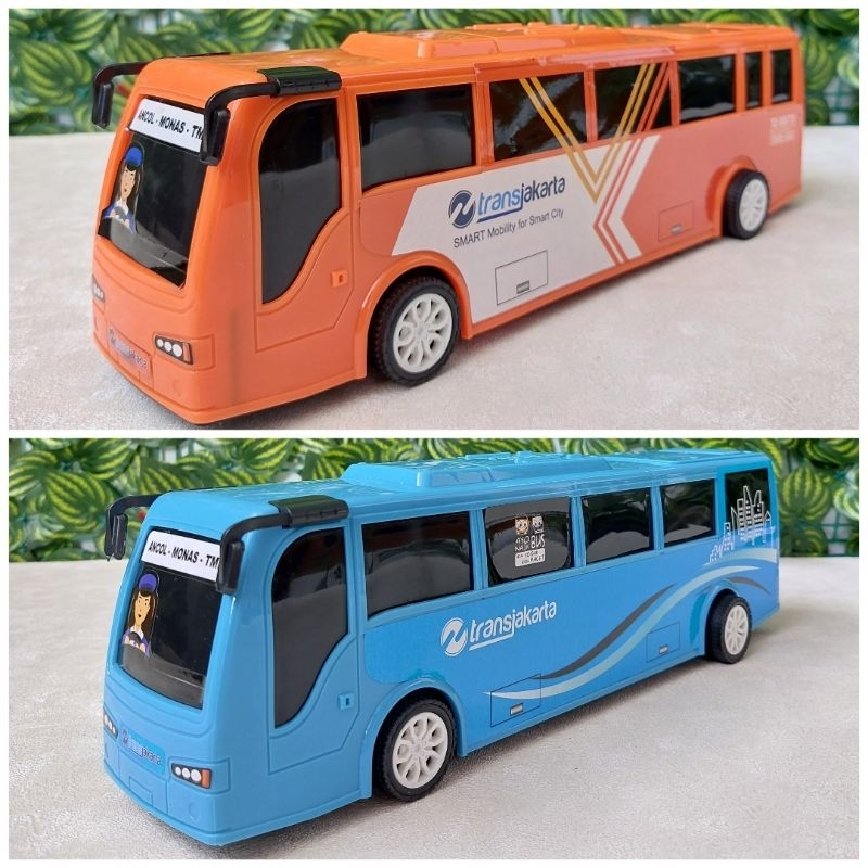 Jual Mainan Anak Mobil Bus Transjakarta Bus Busway - Bus Dorong ...
