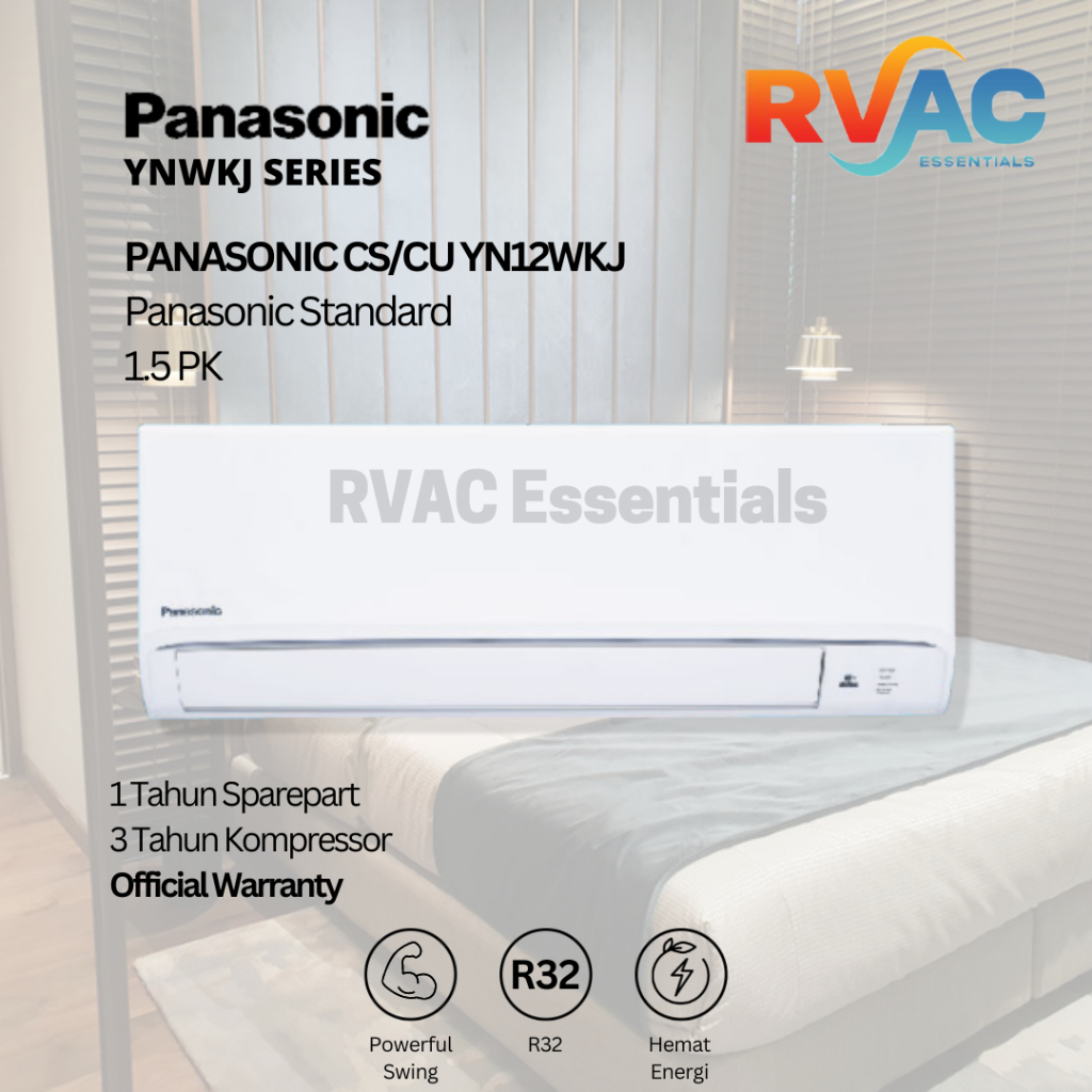 Jual AC PANASONIC STANDARD 1.5 PK CS/CU YN12WKJ | R32 | Shopee Indonesia