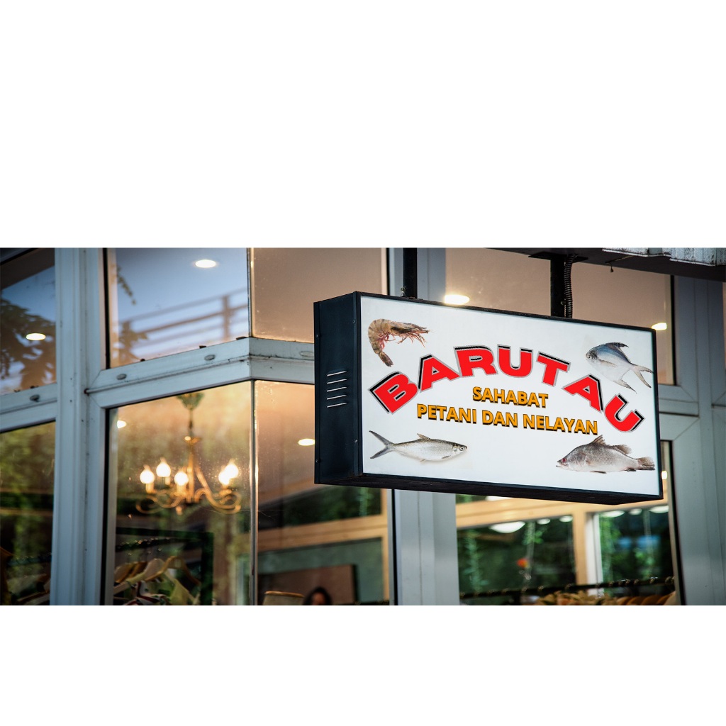 Jual Neon Box Indoor Outdoor Ukuran 120cm x 45cm Premium Custom 2 Sisi ...