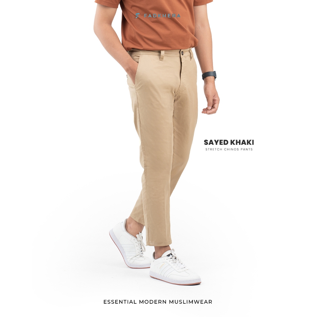 Jual Fadkhera Sayed Celana Jeans Stretch Chinos Pants Khaki | COD!! Baju Kemeja Batik Pria Koko ...