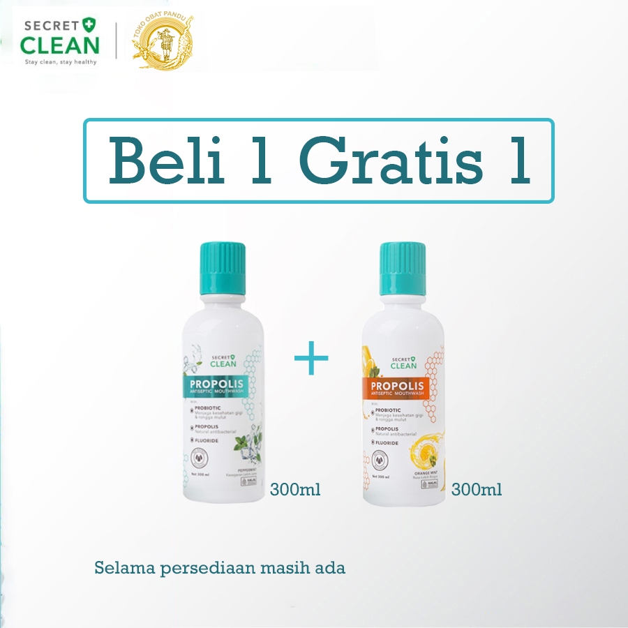 Jual SECRET CLEAN PROPOLIS ANTISEPTIC MOUTHWASH (300 ml) | Shopee Indonesia