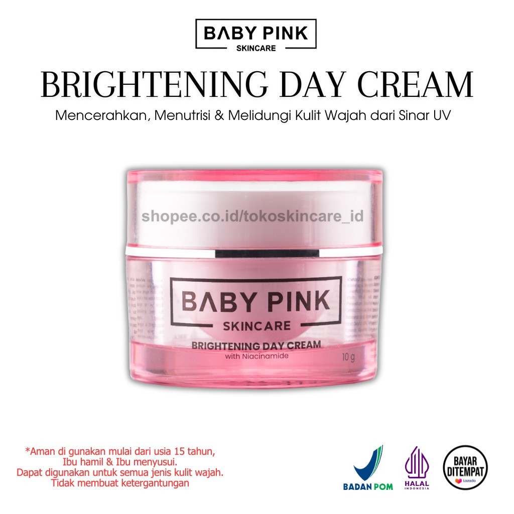 Jual Baby Pink Cream Brightening Day Cream Babypink Skincare ...