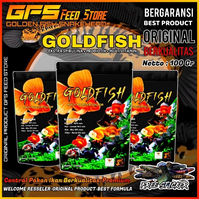 Jual Pelet Goldfish 100gr Pakan Ikan Koki Original GFS | Shopee Indonesia