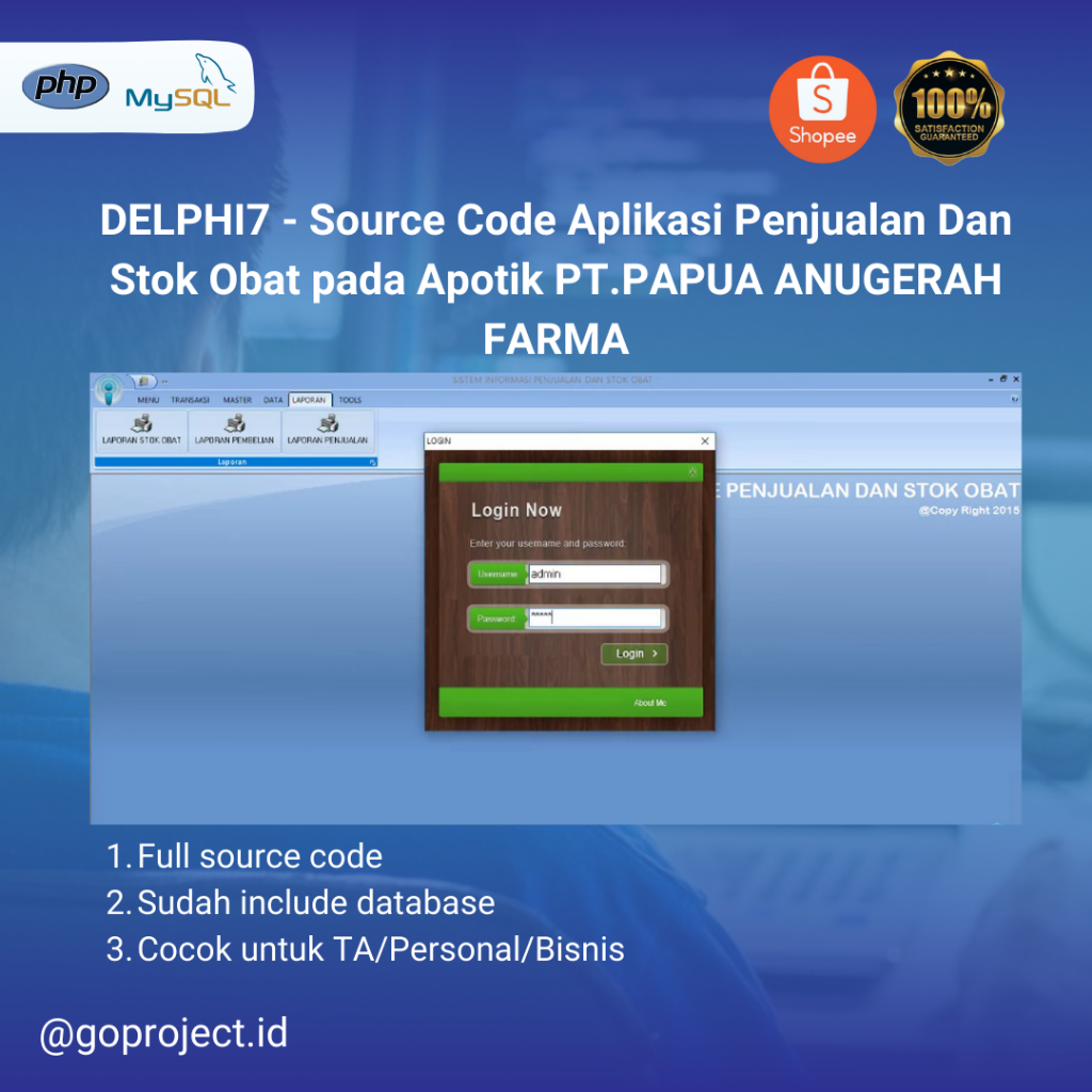 Jual DELPHI7 - Source Code Aplikasi Penjualan Dan Stok Obat pada Apotik PT.PAPUA ANUGERAH FARMA ...
