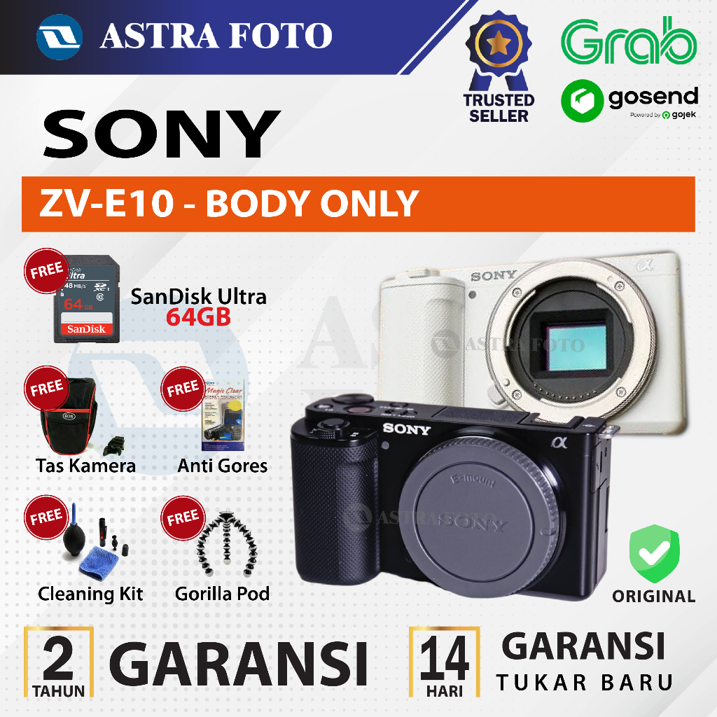 Jual Sony Alpha ZV-E10 Body Only ZVE10 ZV E10 Mirrorless Camera - UNIT ONLY | Shopee Indonesia