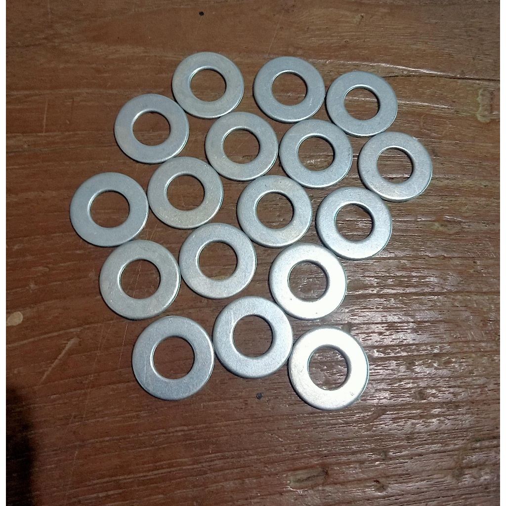 Jual Ring Plat Besi Putih Galvanis Washer Plate M12 x 26 x 1.5 mm ...