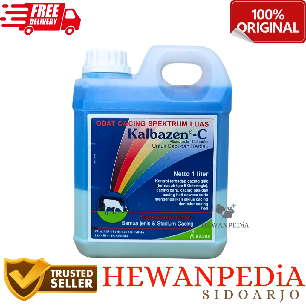 Jual KALBAZEN C 1 LITER L KALBE - Obat Cacing Oral Ampuh Basmi Semua ...