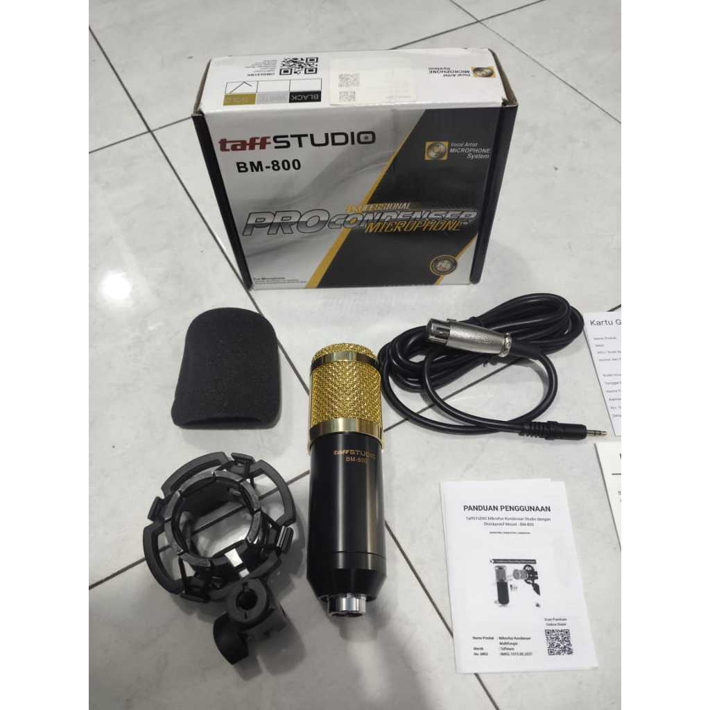 Jual Mic Condenser Taffware BM 800 Mic Rekaman Podcast BM800 Studio Mic ...