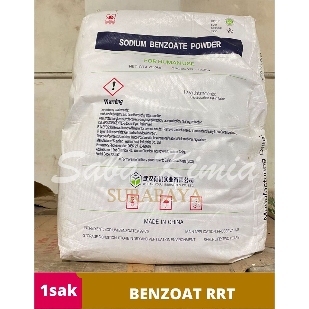 Jual Sodium Benzoate RRT / Natrium Benzoate 25kg/sak ex. China | Shopee ...