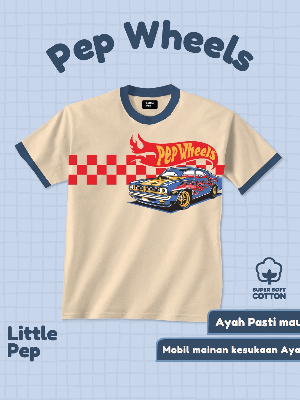 Jual Little Pep - Pep Wheels - Baju anak dan dewasa motif mobil mainan ...