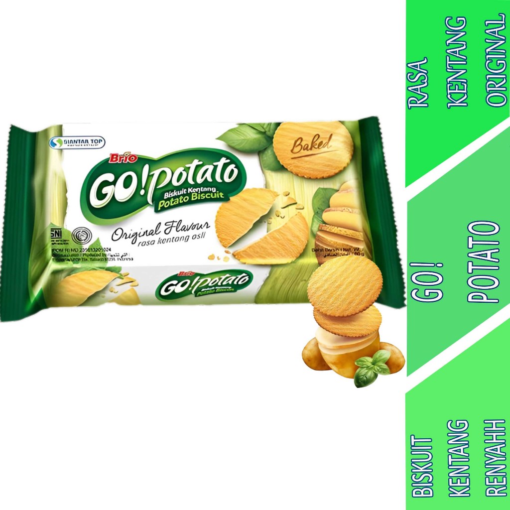 Jual Biskuit Rasa Original - GO!Potato - Biskuit Kentang Renyah - 56gr ...