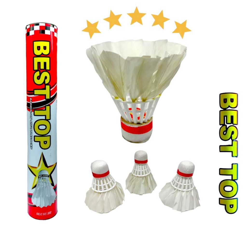 Jual SYARIAH TOYS (HARGA 1 SLOP = 12 PCS) SHUTTLE COCK BADMINTON BOLA ...