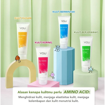 Jual You Hy Amino Facial Wash | Anti Acne | Oil Control | Brightening ...