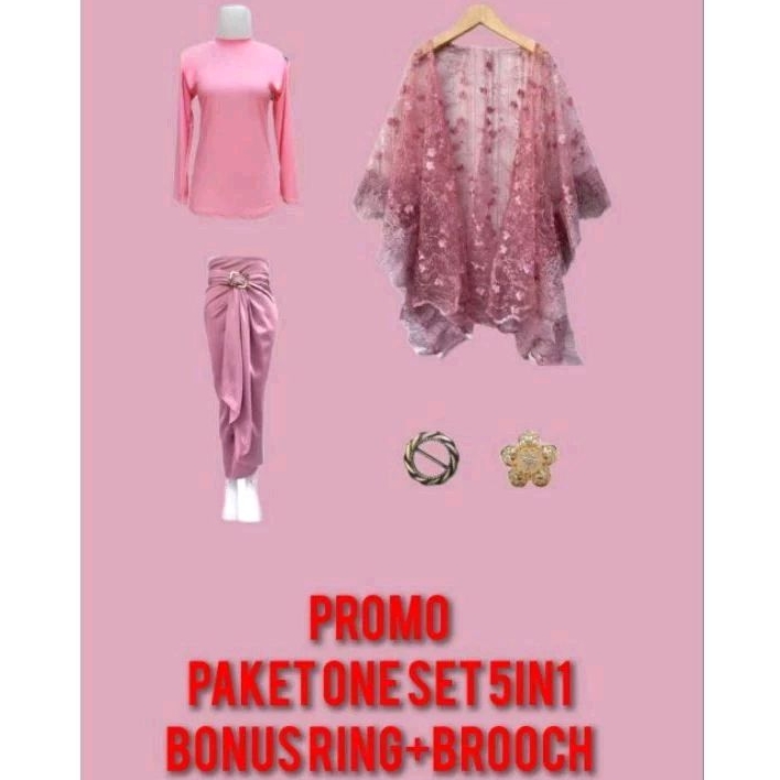 Jual PROMO 2024[PAKET 5IN1]Baju One Set Kondangan Wanita Kekinian ...