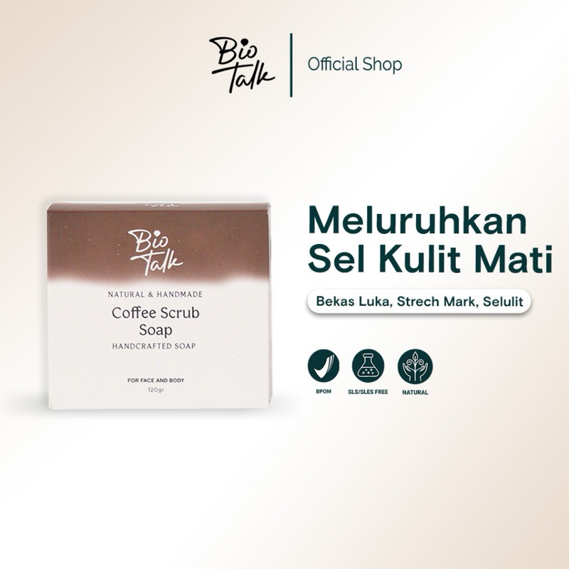 Jual BioTalk Sabun Natural Herbal Coffee Scrub Soap Kulit Normal 120 ...