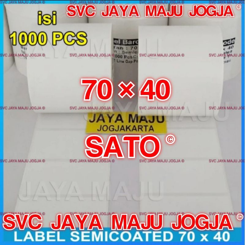Jual [ SATO ] 70 X 40 - 1 LINE SEMICOATED - FACE IN - ISI 1.000 PCS ...