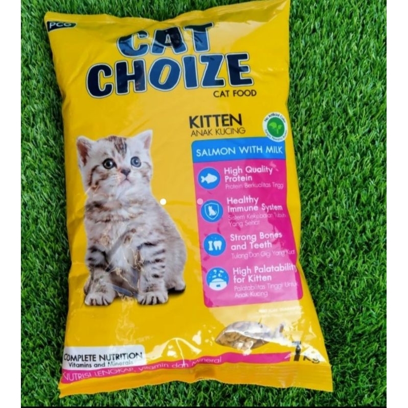 Jual CAT CHOIZE KITTEN 1KG RASA SALMON | Shopee Indonesia
