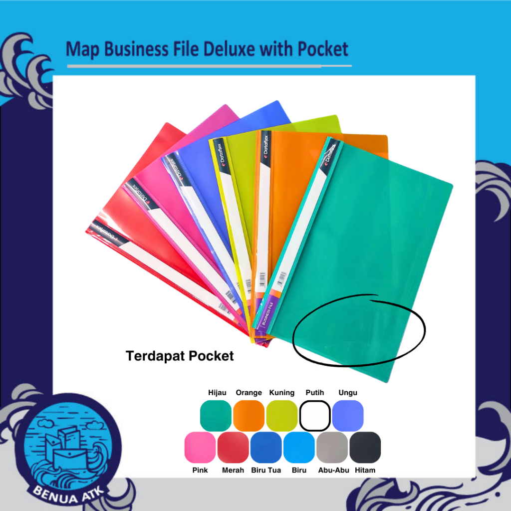 Jual Dataflex Map Plastik Business File Deluxe Pocket Folio / F4 (isi 1 ...