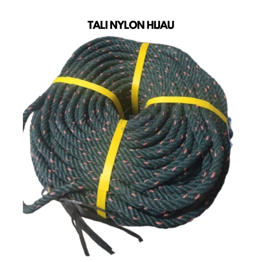 Jual 20 Meter Tali Nylon Tambang Kapal Nilon Hijau Tampar Dadung Ikat ...