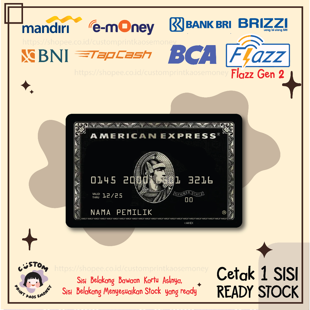 Jual KARTU EMONEY ETOLL DEBIT CARD KREDIT AMERICAN CARD AMEX KEREN E MONEY ETOLL MANDIRI FLAZZ ...