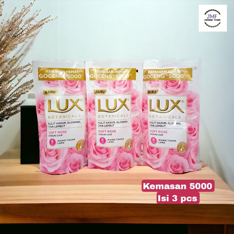 Jual LUX Botanicals Soft Rose Sabun Cair Refill 90ml (3 pcs) | Shopee Indonesia