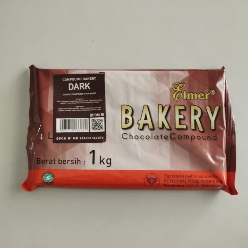 Jual Elmer Bakery Dark 1kg Coklat Batang Compound Baking Chocolate ...