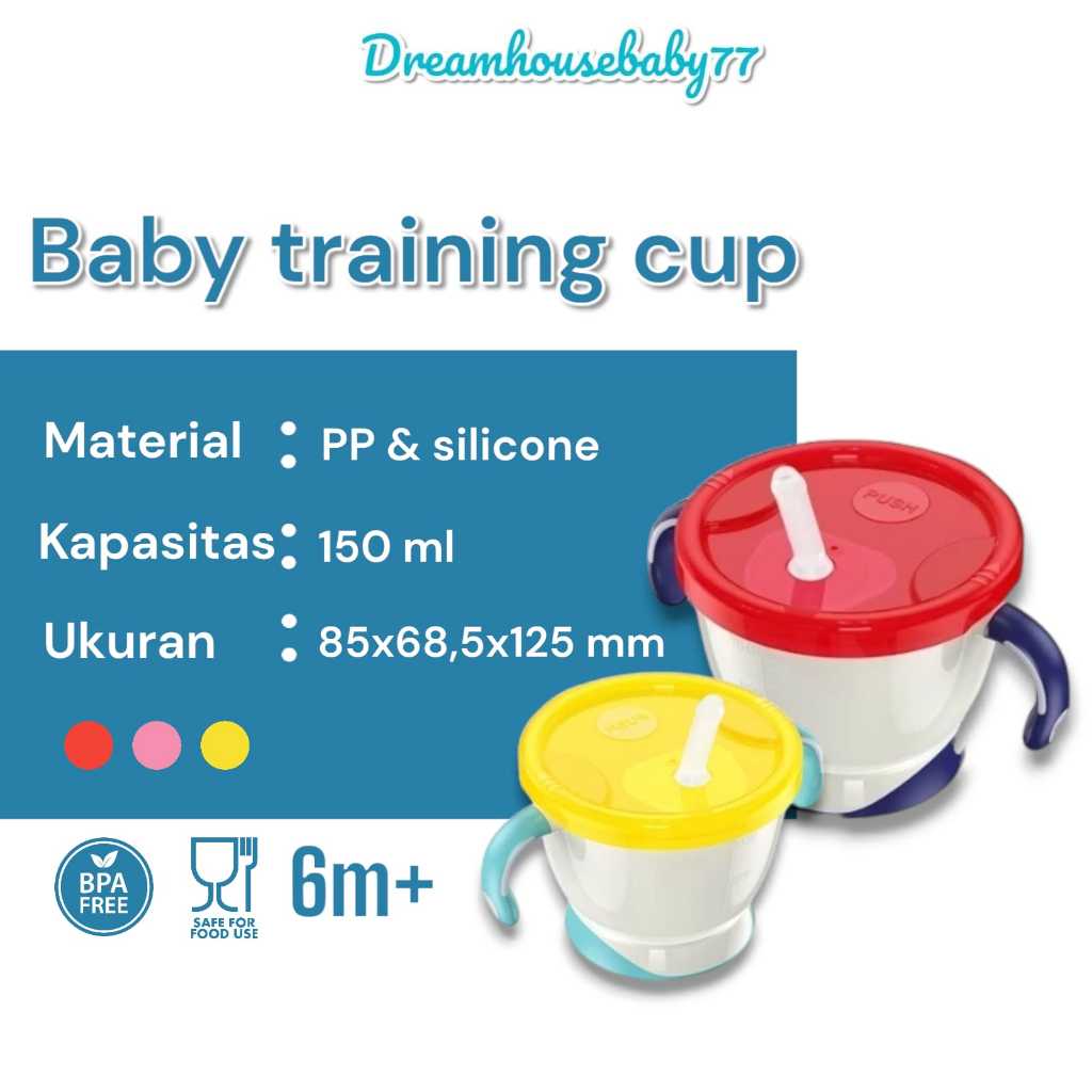 Jual Training Cup Bayi Straw Training Mug Baby Gelas Susu Anak Sedotan ...